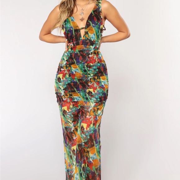 Fashion Nova | Dresses | Fashion Nova Grow Your Garden Maxi Dress Xs ...